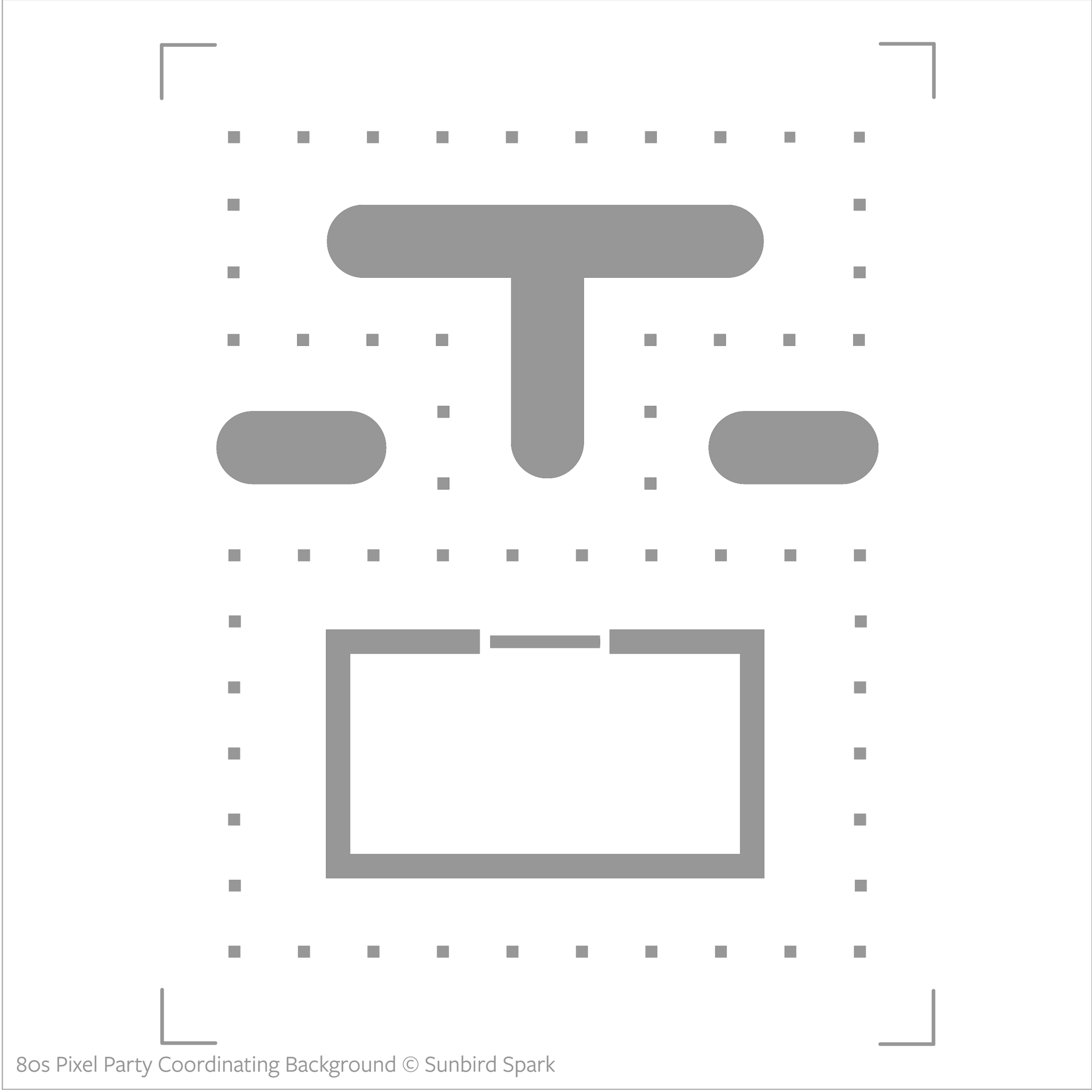 80s Pixel Party Coordinating Background Stencil