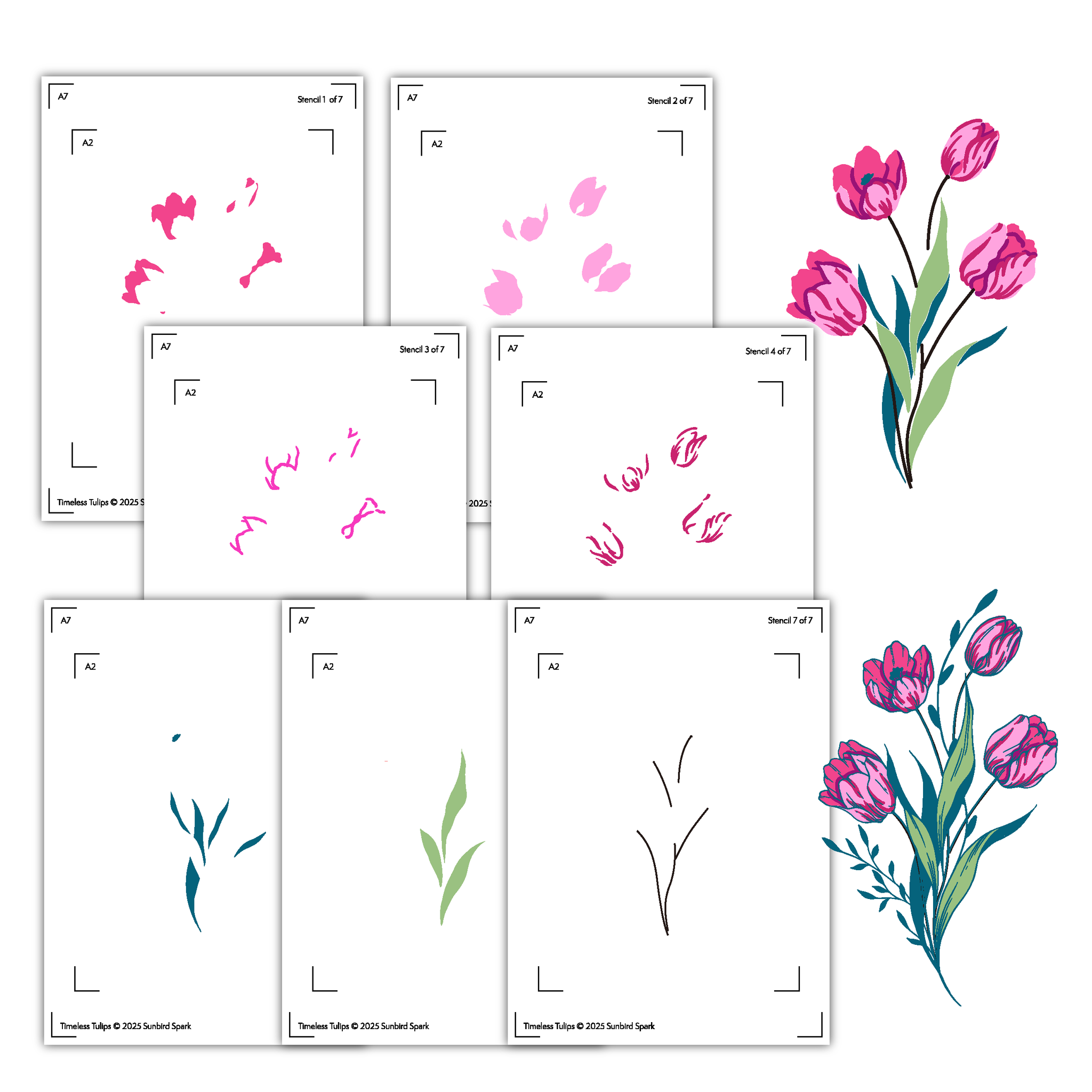 Timeless Tulips - Layering Stencils